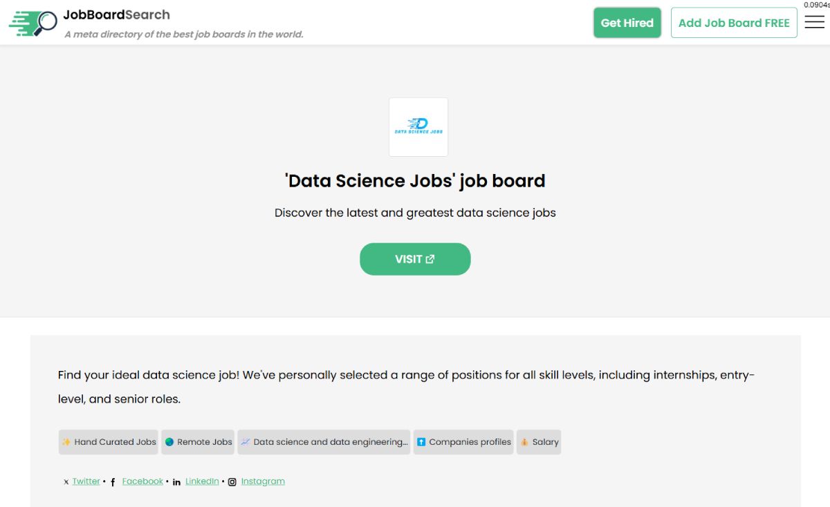 Job board 'Data Science Jobs' review, Discover the latest and greatest ...
