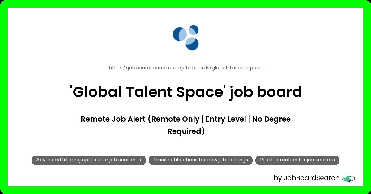 Global Talent Space job board review, latest Dec 2025 job...