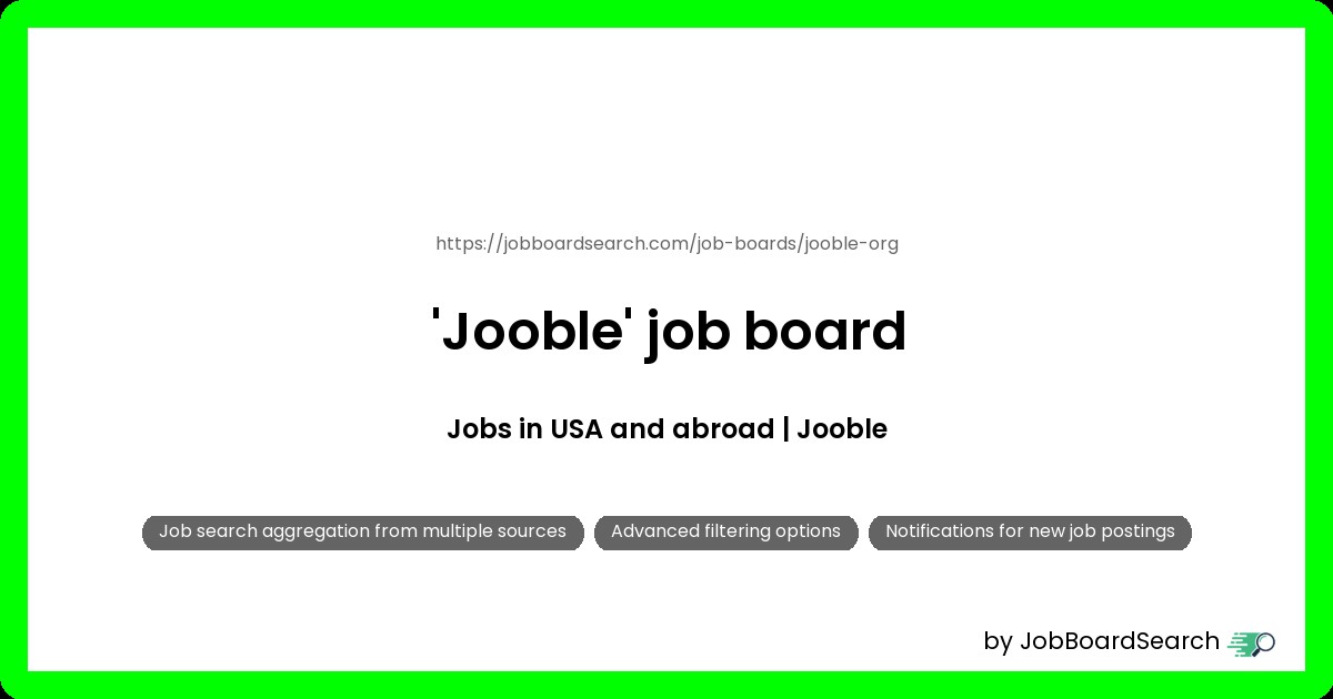 Jooble job board review, latest Sep 2025 jobs & alternati...