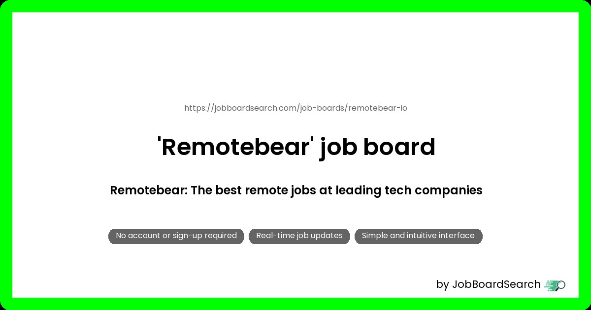 Remotebear job board review, latest Aug 2025 jobs & alter...